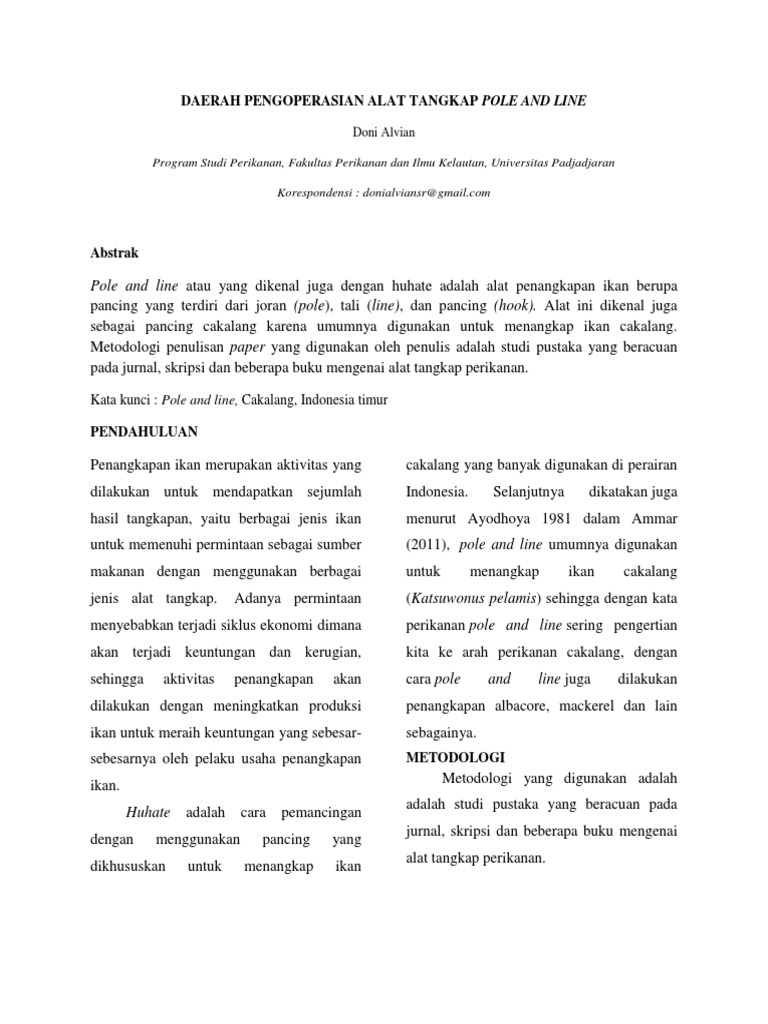 Daerah Operasi Alat Tangkap Huhate | PDF | Ilmu Sosial | Perjalanan