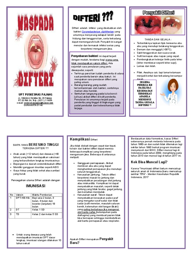DIFTERI Leaflet | PDF
