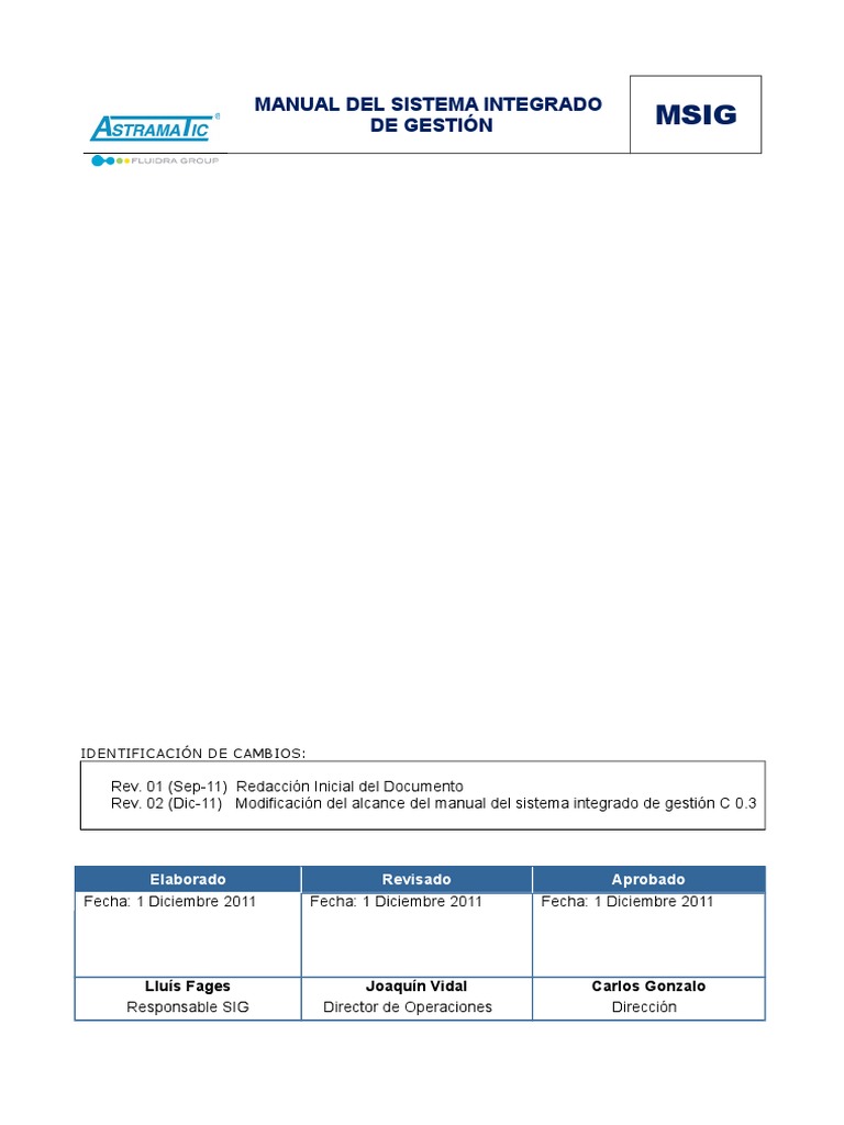 Manual de Gestión Integrada MSIG | PDF | Calidad (comercial) | Business