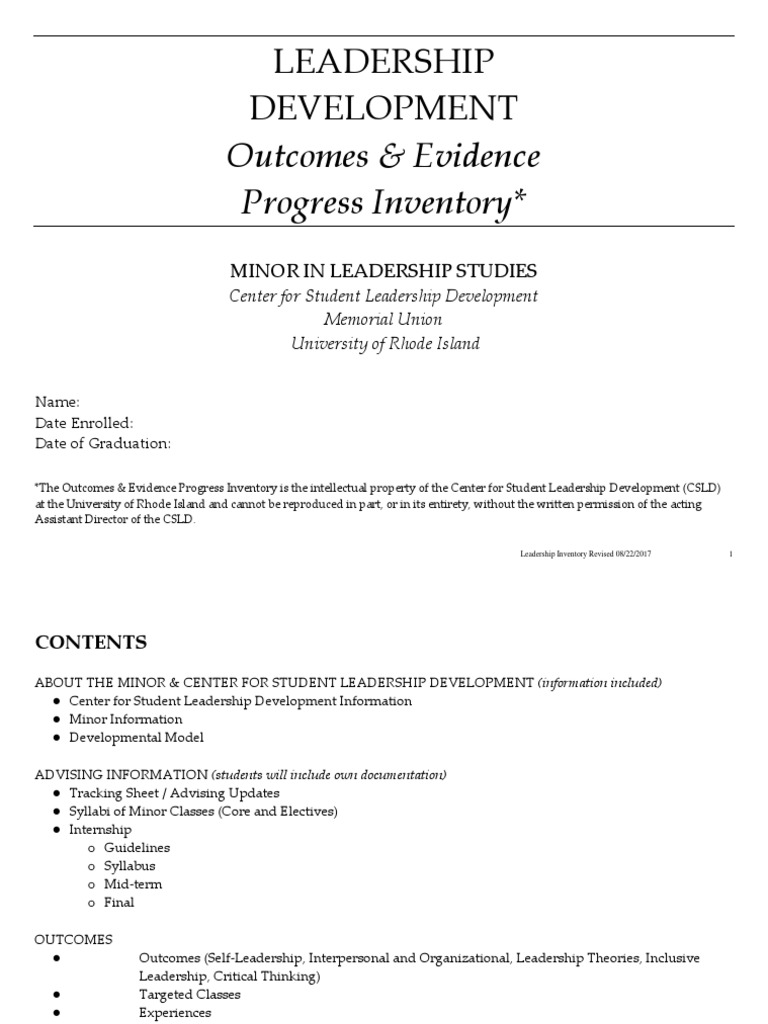 Leadership Inventory | PDF | Self Actualization | Emergence