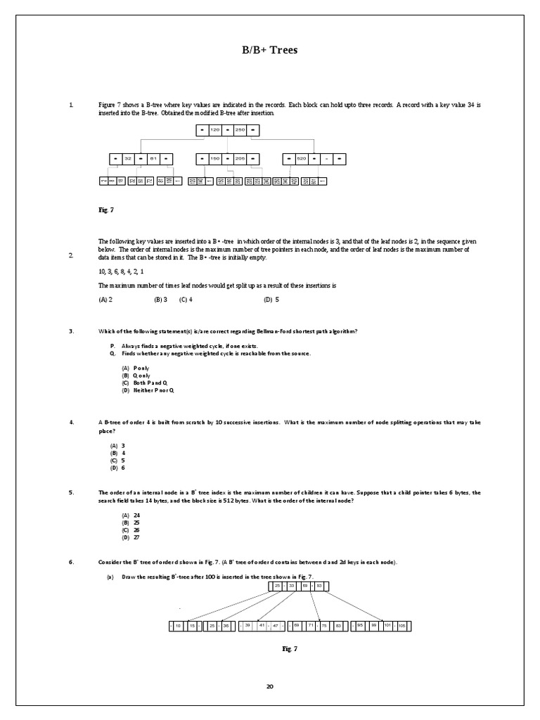 B Tree | PDF | Database Index | Algorithms And Data Structures