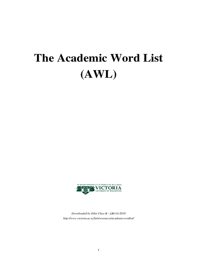 Academic Word List | PDF | Vocabulary | Learning