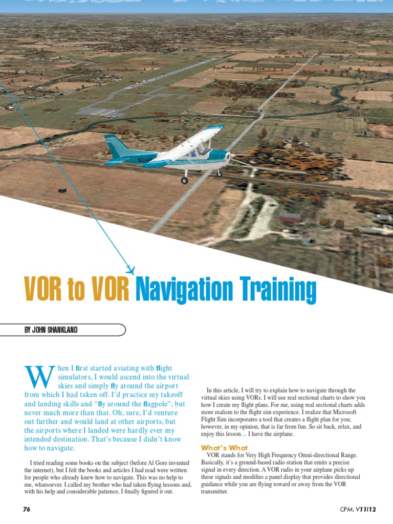VOR To VOR Navigation PDF | Download Free PDF | Radio | Aviation