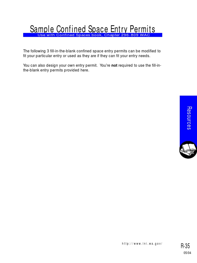 Permit To Work Sample Confined | PDF | Personal Protective Equipment ...