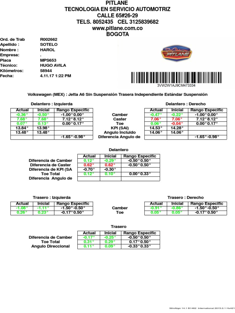 WinAlign Print Summary 1 | PDF | Grupo Volkswagen | Transporte