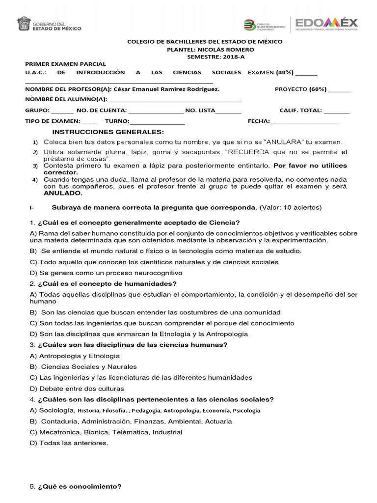 Examenics (Copia) | PDF | Science | Método científico
