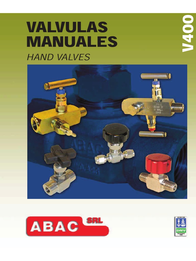 Válvulas Manuales ABAC: Especificaciones y Usos | PDF | Naturaleza