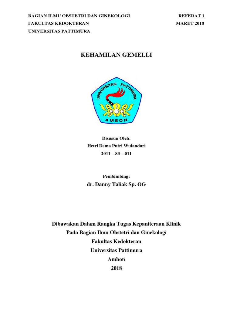 Referat Kehamilan Gemelli | PDF