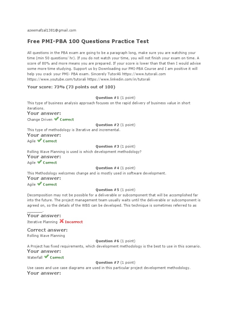 PMI-PBA Exam Preparation Guide | PDF | Software Development | Software ...