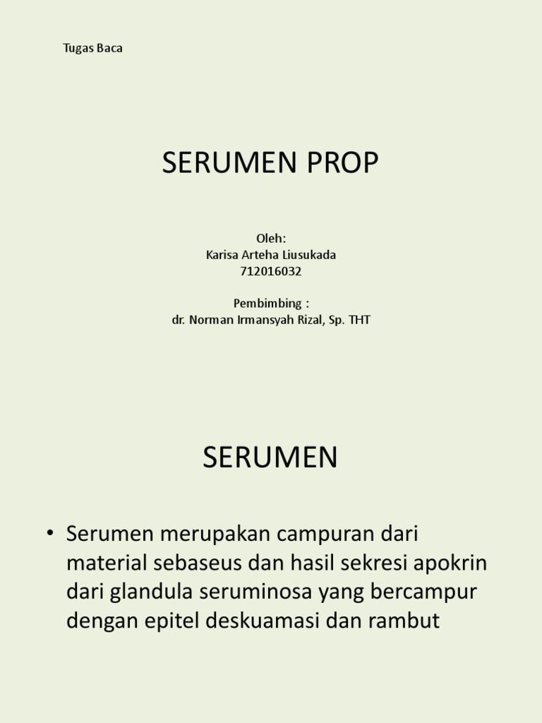 Cerumen Prop | PDF