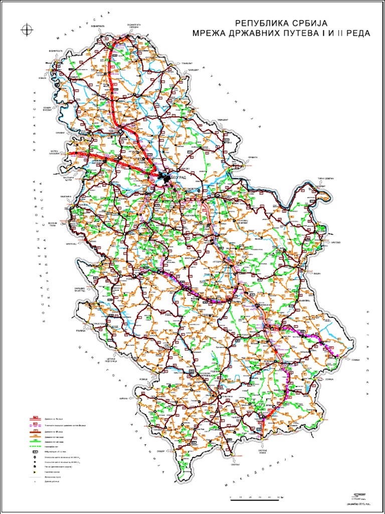 Mapa Drzavnih Puteva Srbije | PDF