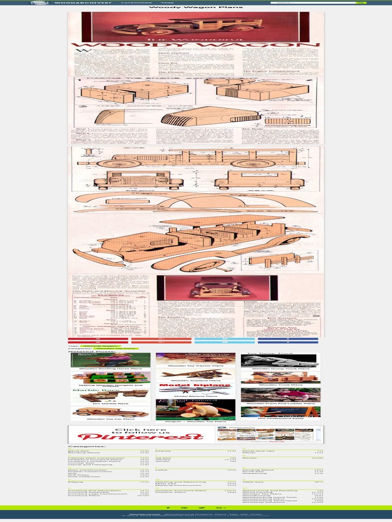 Woody Wagon Plans - WoodArchivist | PDF | Woodworking | Decorative Arts