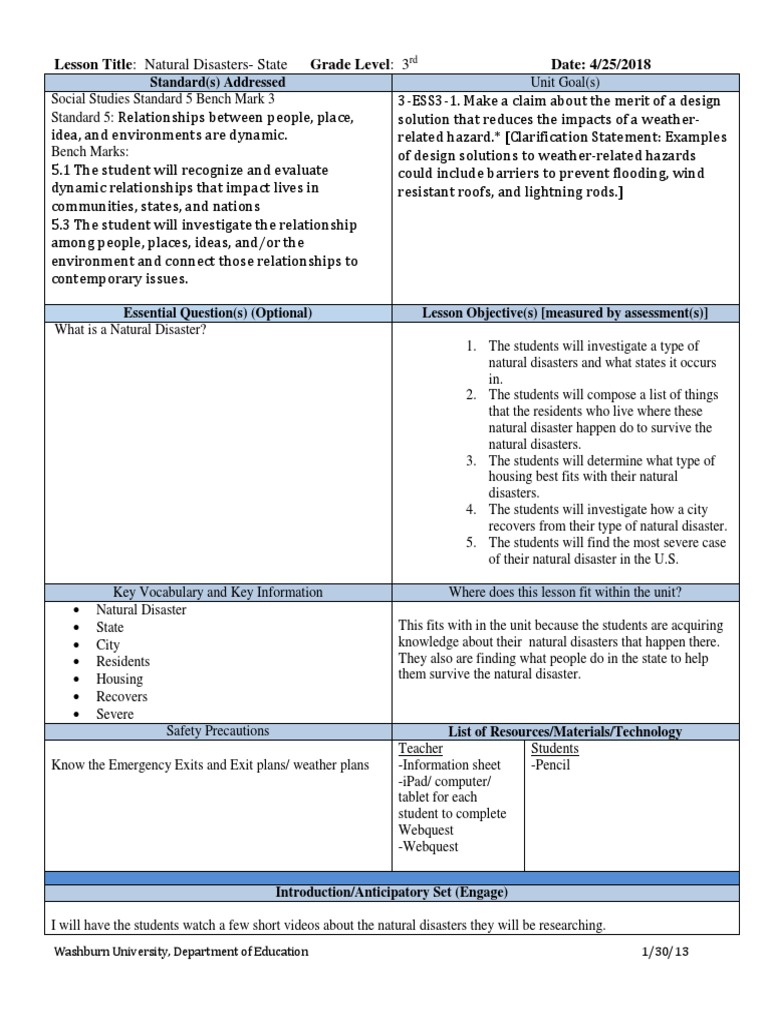 Natural Disasters Unit - Hailey | PDF | Natural Disasters | Hazards