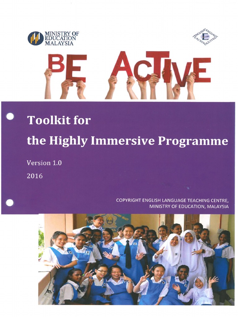Toolkit For The Highly Immersive Programme Secondary School | PDF