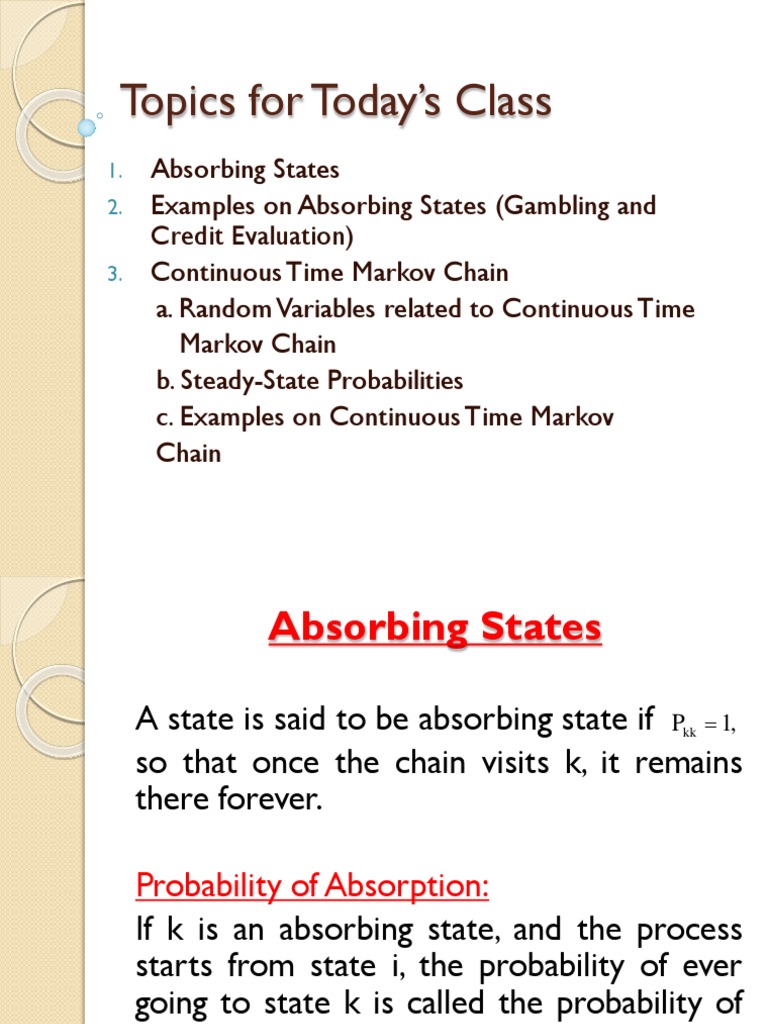 Continuous Markov Chain | PDF | Markov Chain | Stochastic Process