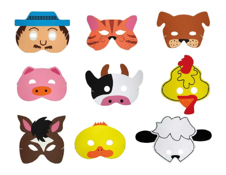 Máscaras Animales de La Granja | PDF