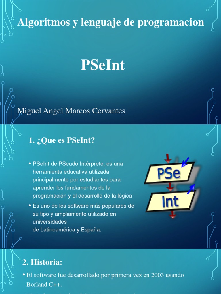 PSe Int | PDF | Programación de computadoras | Lenguaje de programación