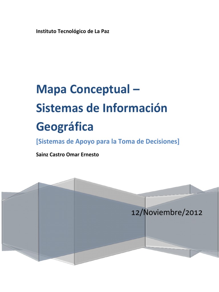 Mapa Conceptual SIG PDF | PDF | Sistema de información geográfica ...