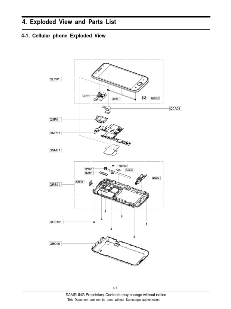 Samsung GT-i9000 Exploded View | PDF