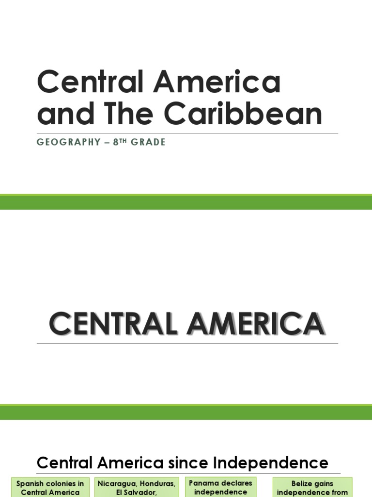 Geography of Central America & Caribbean | PDF | Central America ...