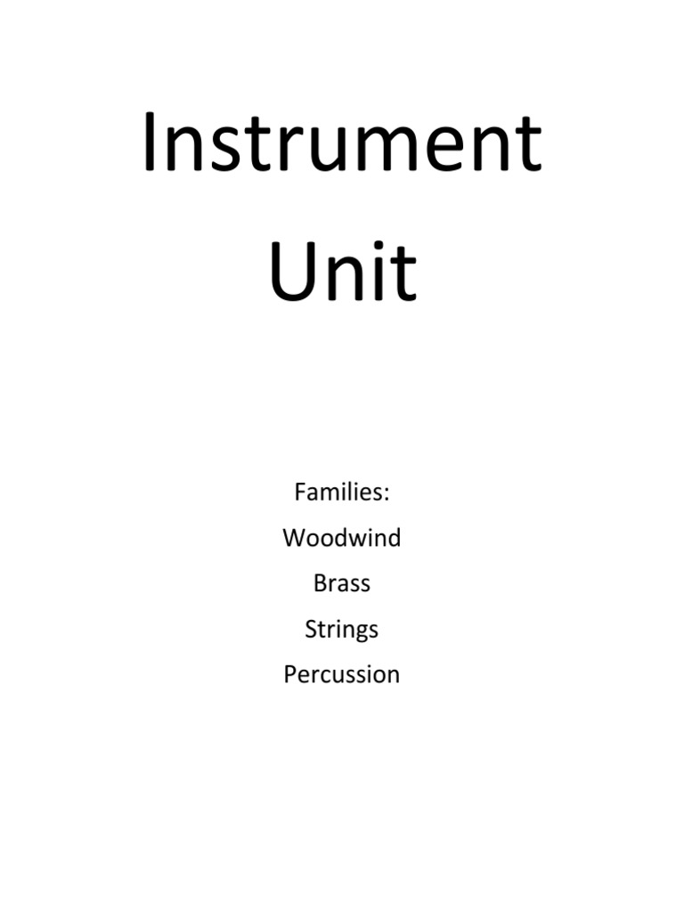 Kahoot Instrument Families Unit Plan | PDF | Educational Assessment ...