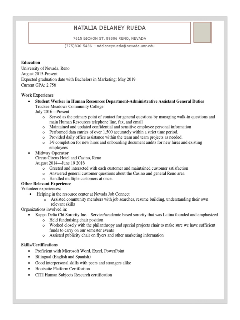 Natalia Delaney Rueda Resume | PDF