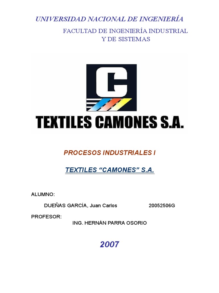 07 Textil Camones | PDF | Algodón | Textiles