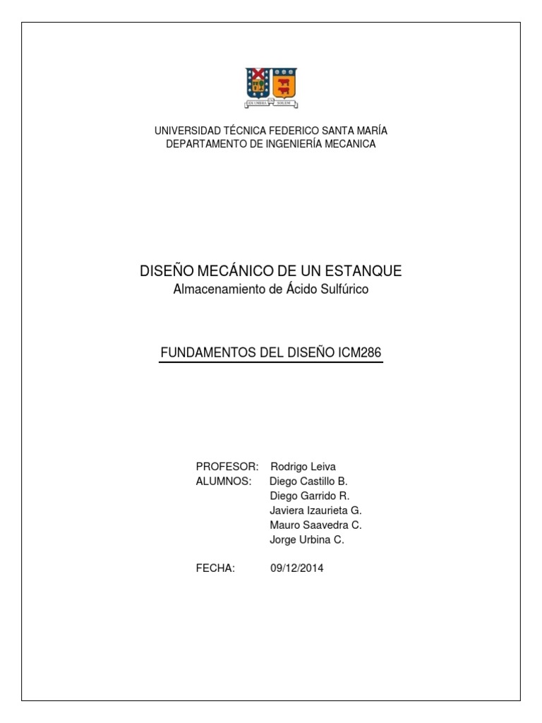Diseno Tanque Norma API 650 | PDF | Agua subterránea | Aguas residuales