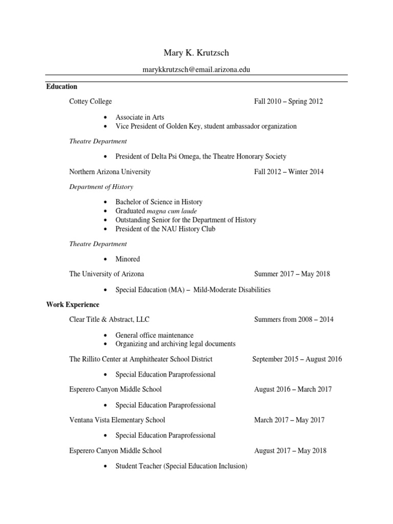 Modified Resume | PDF