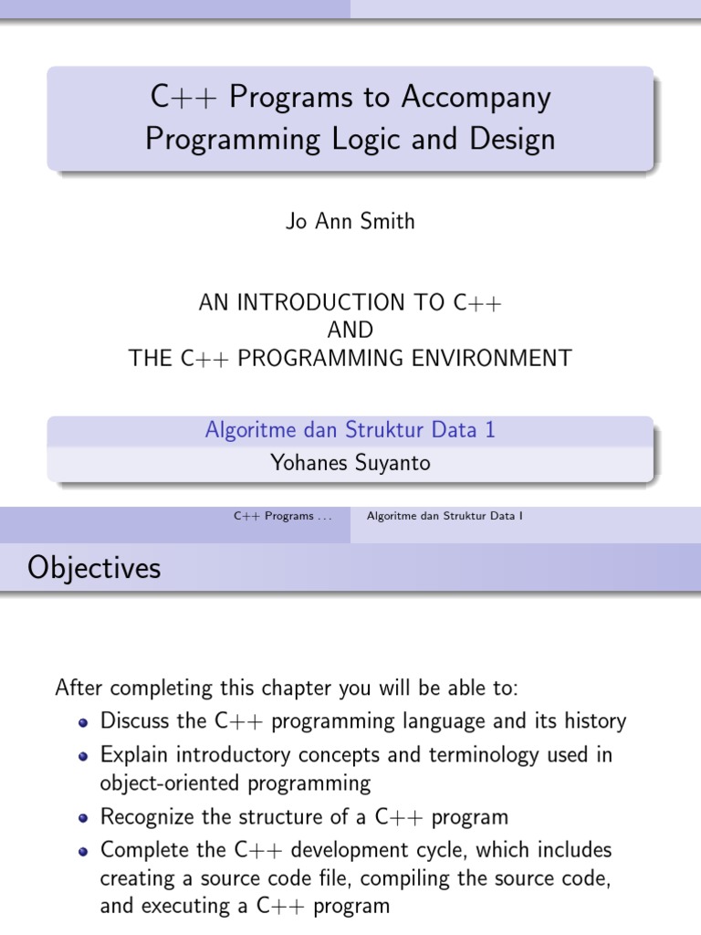 Just 01 CPP Handout | PDF | C++ | Object Oriented Programming