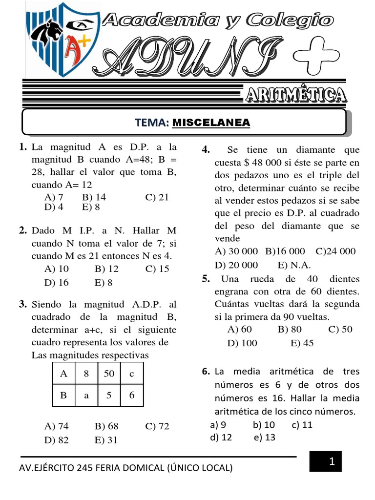 Modelo de Separata | PDF | Enseñanza de matemática | Science