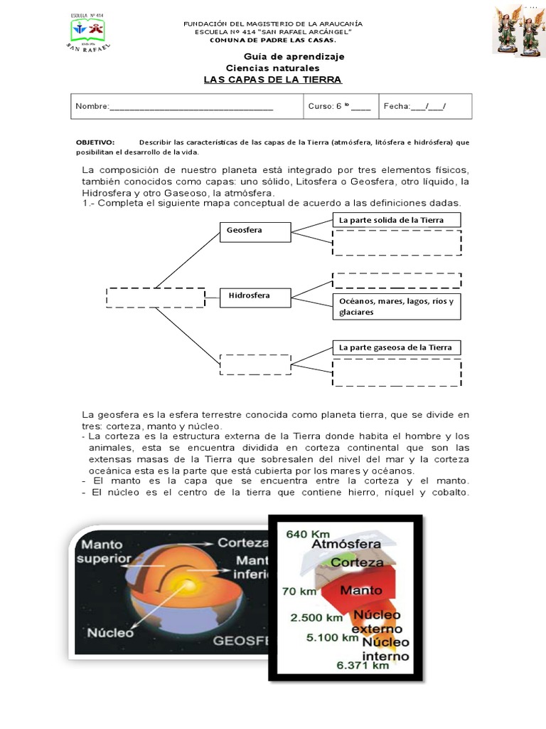 Guia Las Capas de La Tierra | PDF | Estructura de la tierra | Corteza ...