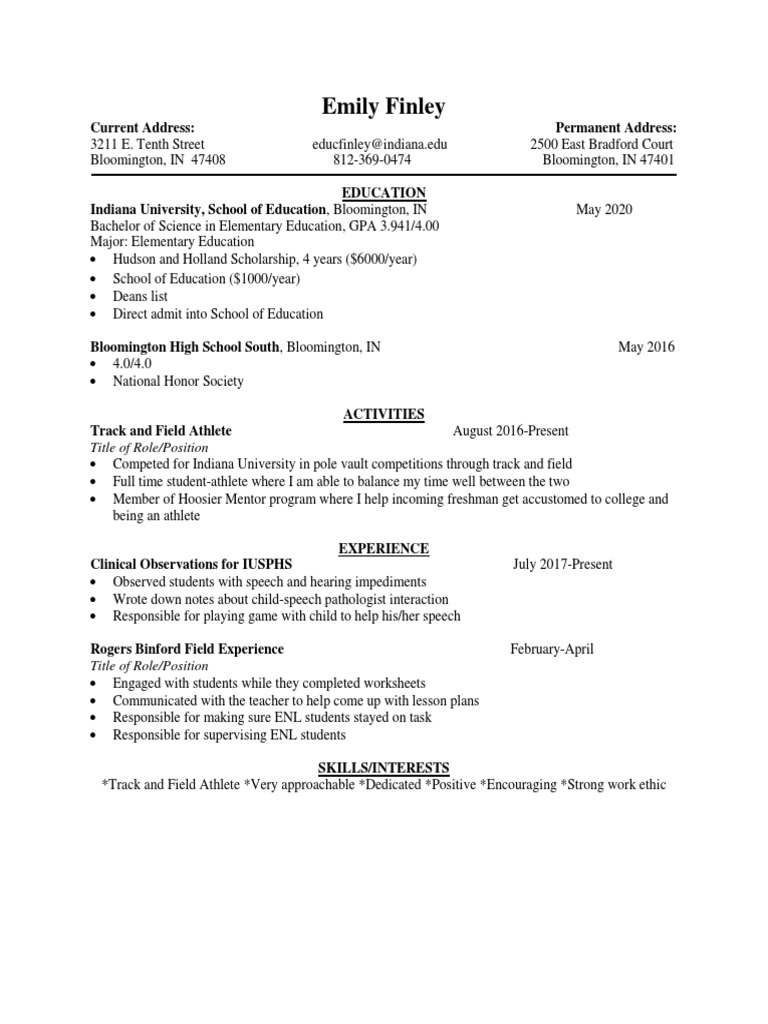 Resume Resume Template Editable | PDF