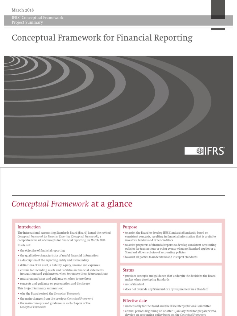Conceptual Framework For Financial Reporting: March 2018 | PDF ...