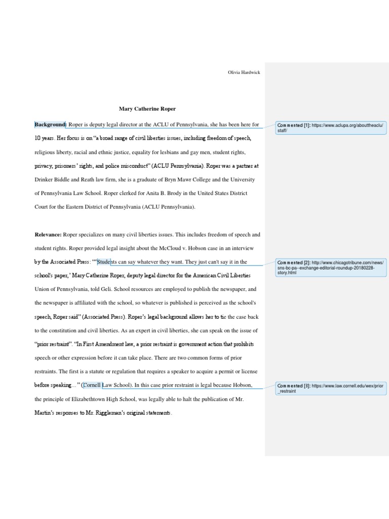 Mary Catherine Roper | PDF | American Civil Liberties Union | Civil ...