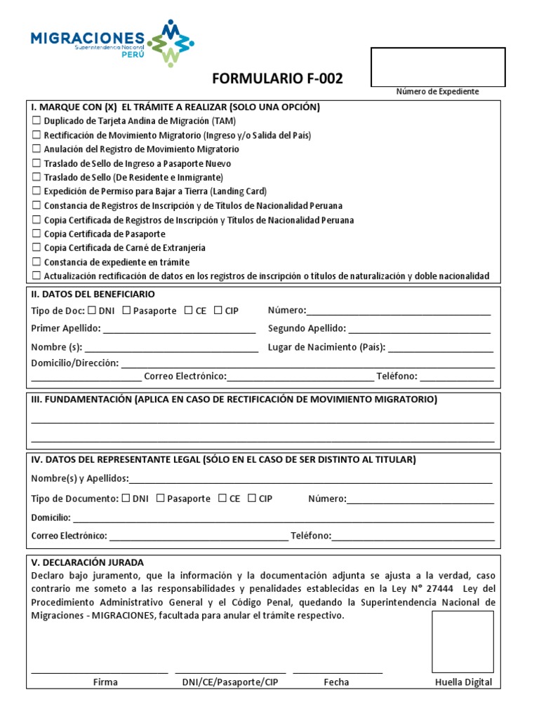 Formulario F 002 | PDF | Gobierno y personalidad | Información del gobierno