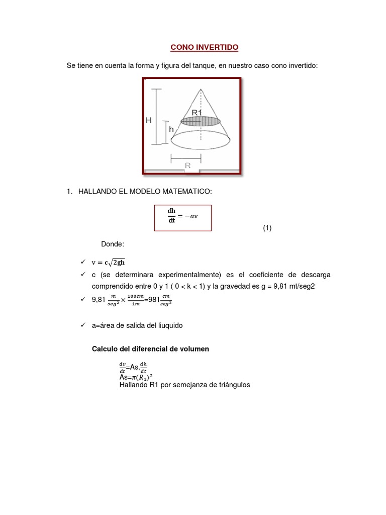 Cono Invertido | PDF | Objetos matemáticos | Enseñanza de matemática