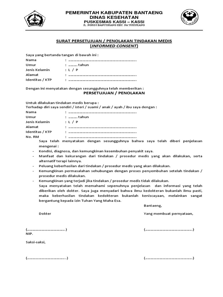 Surat Persetujuan Informed Consent