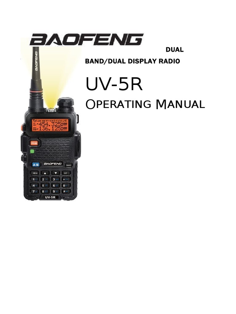 Baofeng UV-5R Series Operating Manual | PDF | Battery (Electricity) | Radio