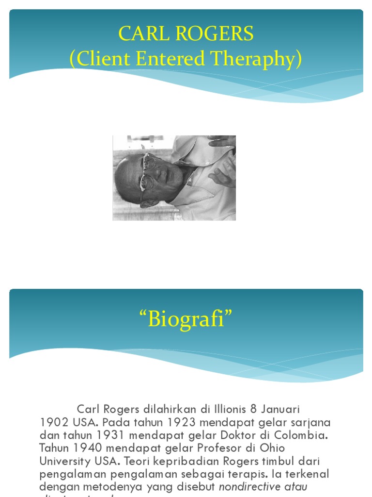 Teori Client Centered Carl Rogers | PDF