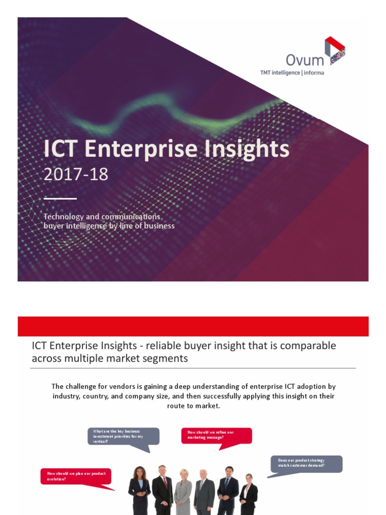 ICT Enterprise Insights 2017 18 | PDF | Analytics | Strategic Management