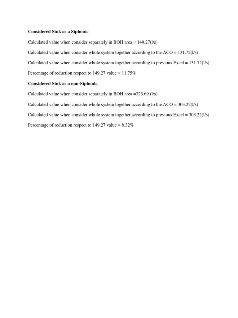 Considered Sink As A Siphonic | PDF
