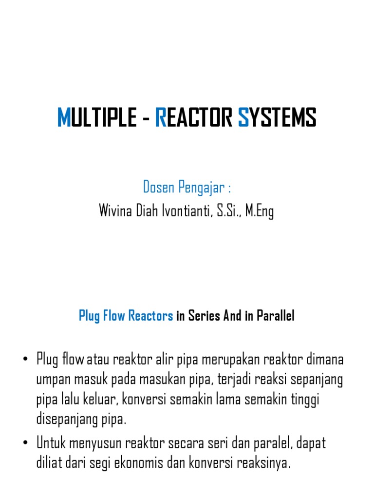 Multiple - Reactor Systems | PDF