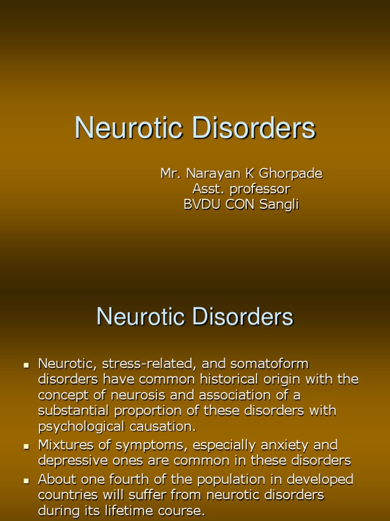Class II Neurotic Disorders | PDF | Posttraumatic Stress Disorder ...