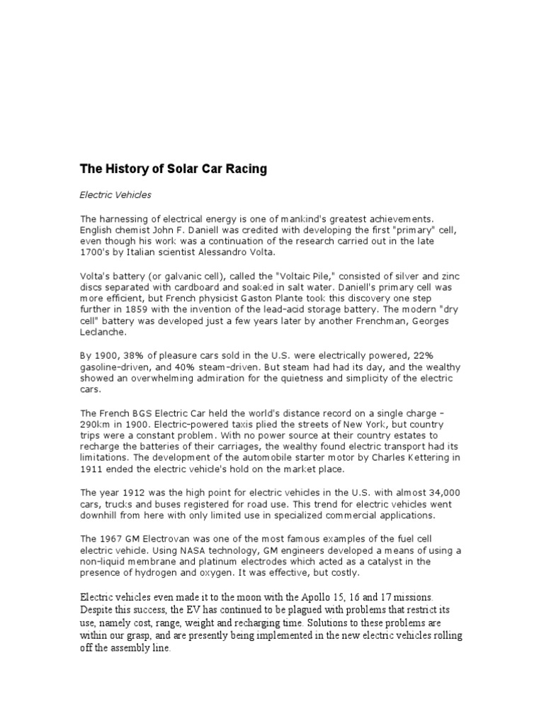 Solar Car Report | PDF | Solar Cell | Transmission (Mechanics)