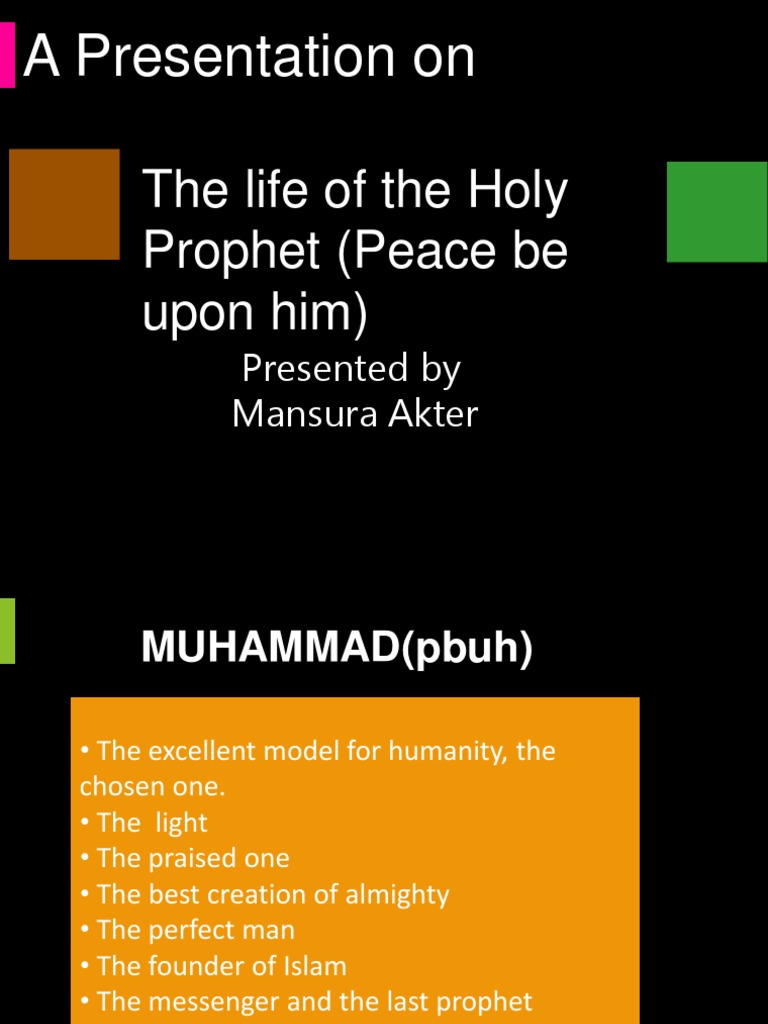 Presentation On Prophet Muhammad (Pubh) | Download Free PDF | Prophets ...