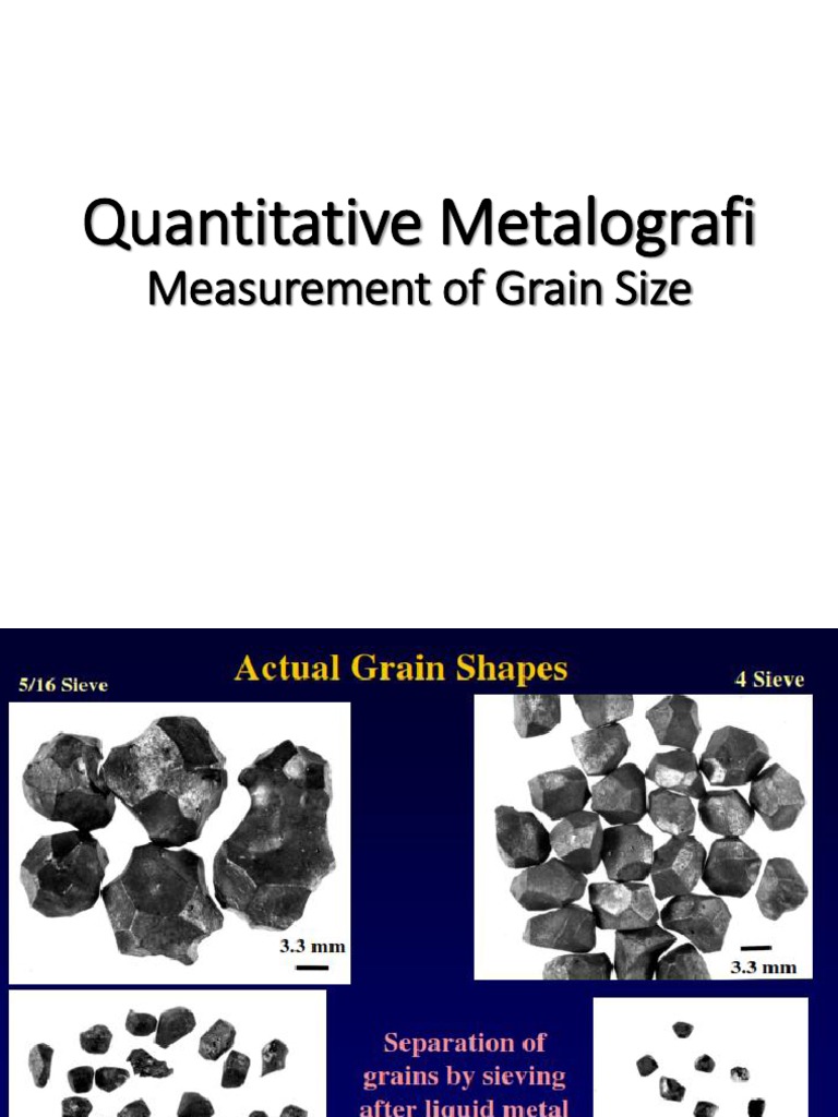 Grain Size Measurement in Metalografi | PDF