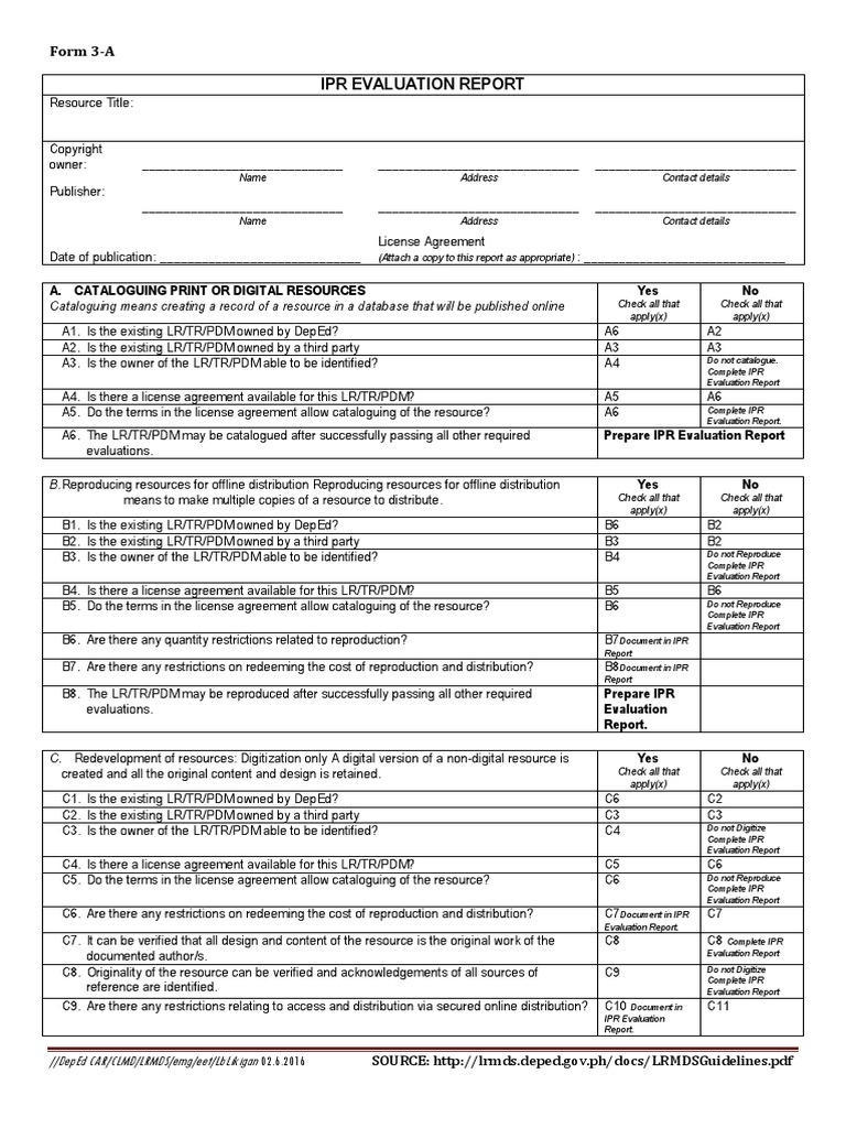 3-A Ipr Evaluation Report | Chess | Business