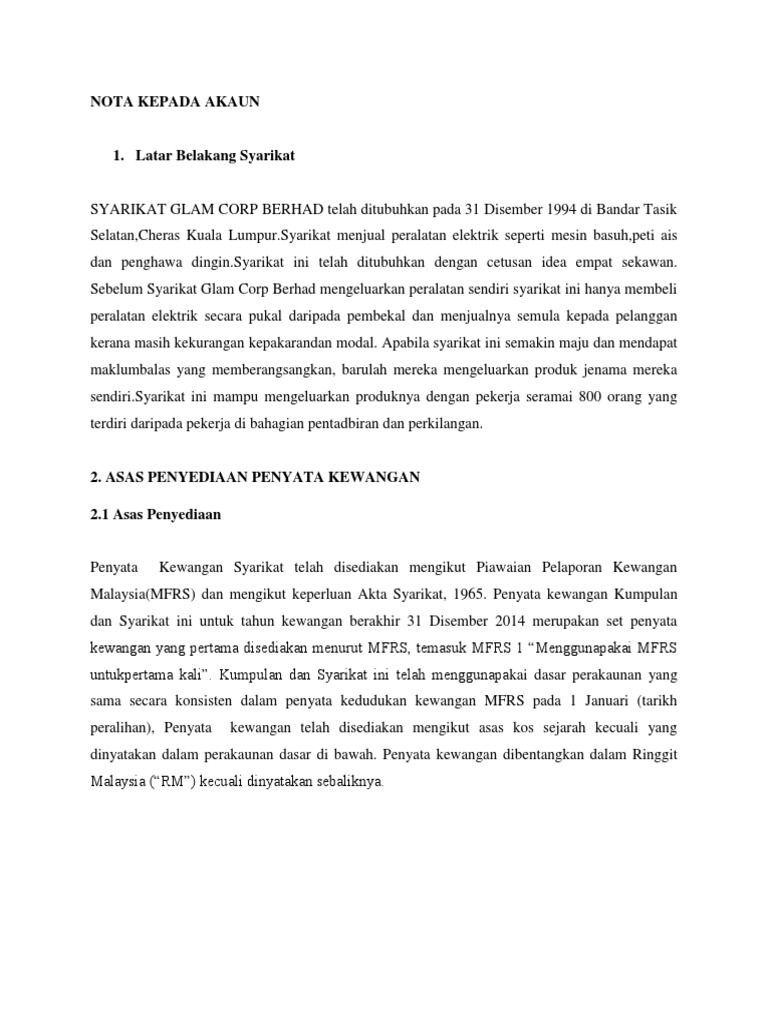 Nota Kepada Akaun | PDF