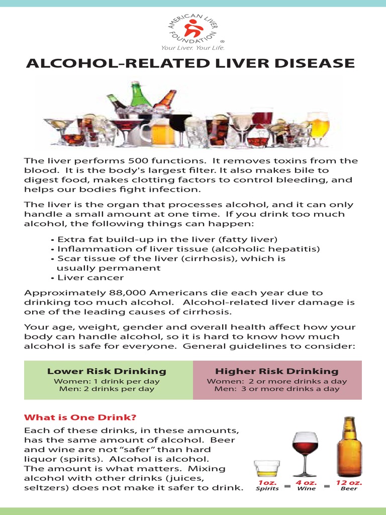 Alcohol at A Glance | PDF | Alcoholism | Liver